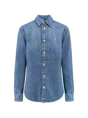 Polo Ralph Lauren Logo-embroidered Denim Shirt - Blue