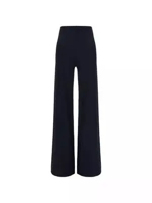 MAISON ANAMI Logo-plaque Wide-leg Trousers - Blue
