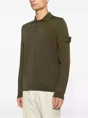 Stone Island 5100076 Light Pure Rws Wool_s.i. Ghost Polo Shirt