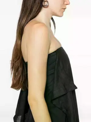 Liviana Conti Strapless Draped Asymmetric Dress