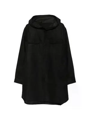 Rick Owens Hooded Coat - Black