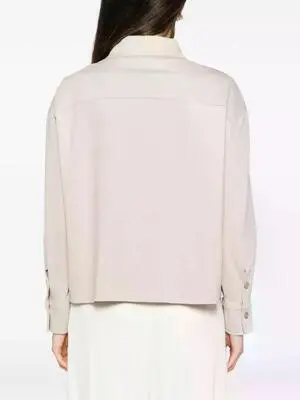 Fabiana Filippi Monili-trimmed Chest-pocket Shirt - Neutrals