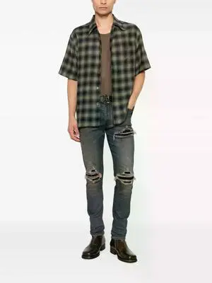 Amiri Ultrasuede Mx1 Distressed Slim-fit Jeans