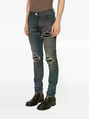 Amiri Ultrasuede Mx1 Distressed Slim-fit Jeans