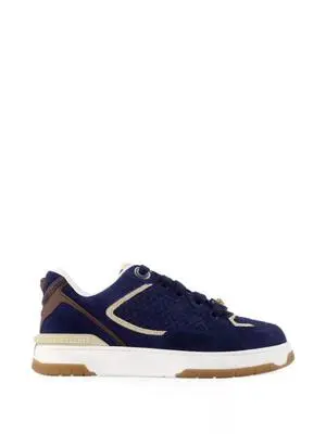 Versace Biggie Greca-pattern Suede Sneakers - Blue