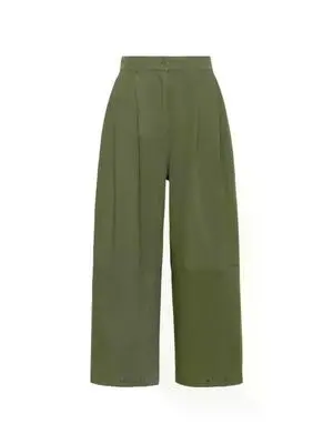 Max Mara Pleated Palazzo Pants - Green