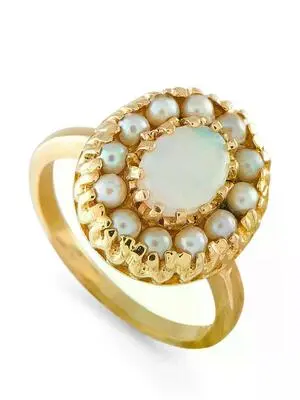 LB EXCLUSIVE 14k Yellow Opal And Pearl Ring - Gold