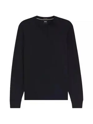 BOSS Crew-neck Wool Sweater - Blue