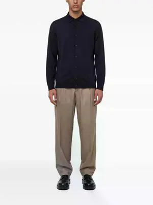 LARDINI Long-sleeve Buttoned Shirt - Blue