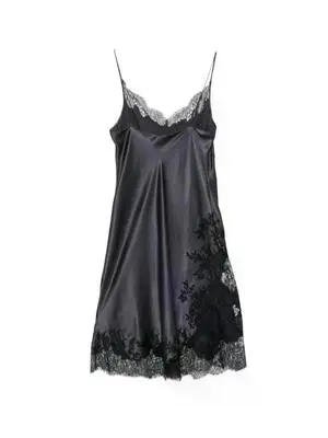 Carine Gilson Lace-trim Silk Nightdress