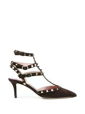 Valentino Garavani Rockstud Pointed Pumps - Brown