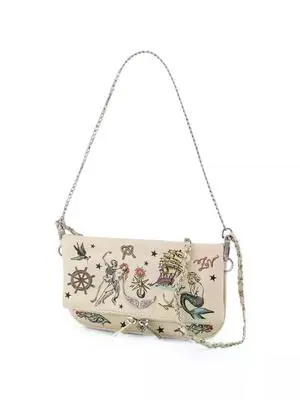 Zadig&Voltaire Mini Rock Tattoo Clutch Bag - Neutrals