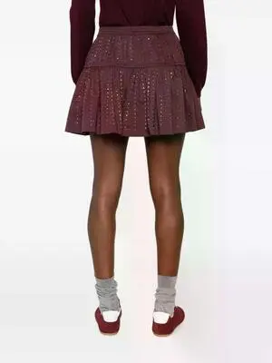 Maje Sequin-embellished Ruffled Mini Skirt