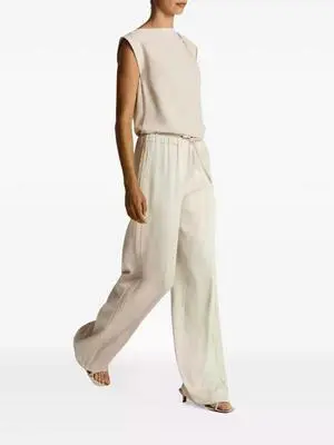 Vince Drawstring Palazzo Pants - Neutrals