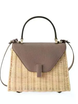 VALEXTRA Mini Iside Woven Tote Bag - Neutrals