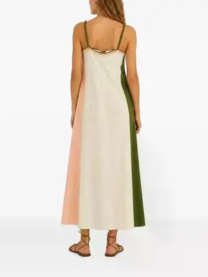 Farm Rio Embroidered Colour-block Maxi Dress
