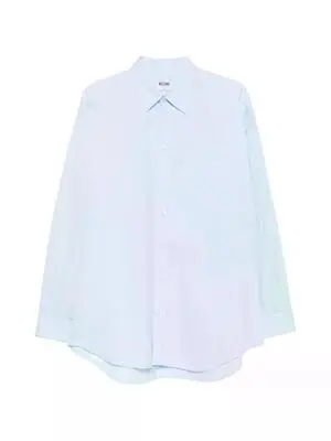 Moschino Graphic-print Patch-pocket Shirt - Blue