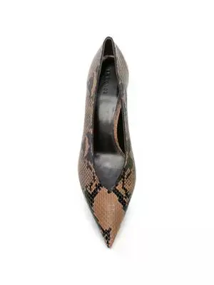 Le Monde Beryl Babouche Snake-effect Heeled Pumps