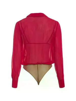 Elisabetta Franchi Bodysuit With Padlock Detail - Red