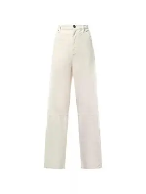 Pinko Corduroy Panelled Trousers - Neutrals