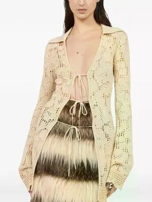 Roberto Cavalli Front-tie Cardigan