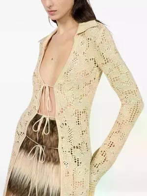 Roberto Cavalli Front-tie Cardigan
