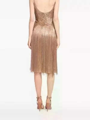 Elie Saab Bead-embroidered Fringed Midi Skirt