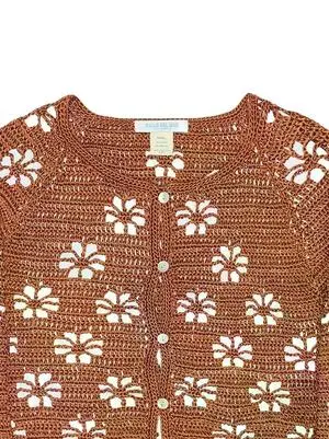 Calle Del Mar Floral Crochet Cardigan