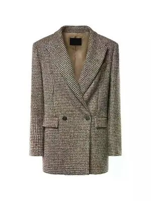 DONDUP Houndstooth Double-breasted Jacket