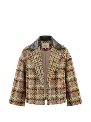 ODEEH Check-pattern Notched-lapel Jacket