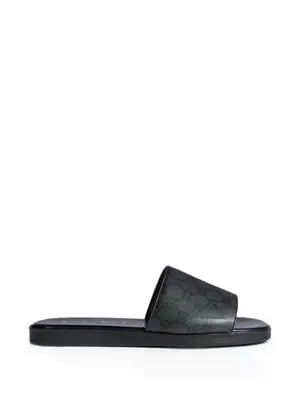 Gucci Gg Slide Sandals - Grey