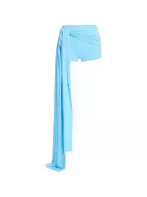 AXEL 113 Tiana Draped Shorts - Blue