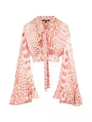 Roberto Cavalli Leopard-print Blouse - Pink