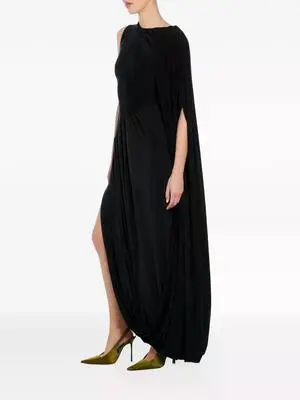 AXEL 113 Valentina Draped Asymmetric Floor Length Dress