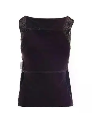 P.a.r.o.s.h Sleeveless Sequin Embellished Floral Top