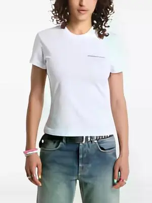 Off-White Logo-print Fitted T-shirt - White