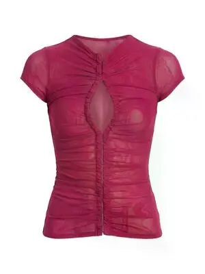 AXEL 113 Gia Ruched Cut-out T-shirt