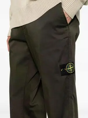 Stone Island Logo-patch Belt-loop Trousers