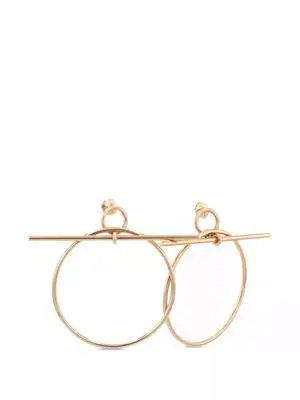 Hermès 18k Rose Hoop Earrings