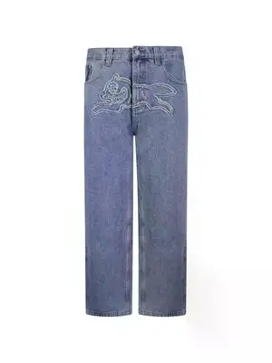ICECREAM Running Dog Embroidered Jeans - Blue