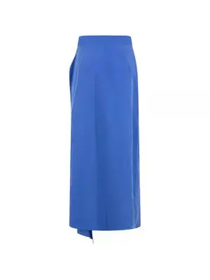 Alberta Ferretti Asymmetrical Draped Maxi Skirt