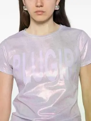 BLUGIRL Metallic Logo T-shirt