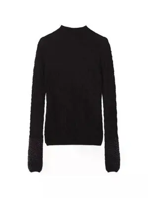 LANVIN High-neck Top In Wool And Mohair