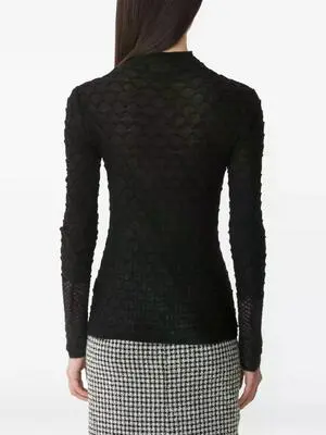 LANVIN High-neck Top In Wool And Mohair
