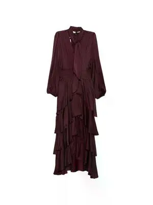 Maje Asymmetrical Tiered Dress