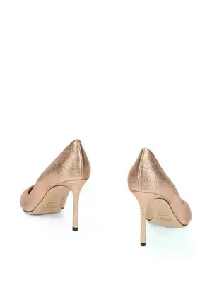 JIMMY CHOO Romy 85 Metallic Pointed-toe Pumps