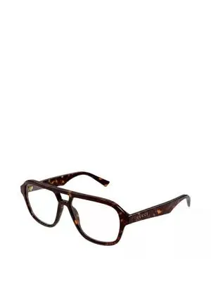 Gucci Pilot-frame Glasses - Brown