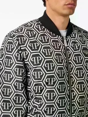 Philipp Plein Nylon Bomber Monogram Jacket