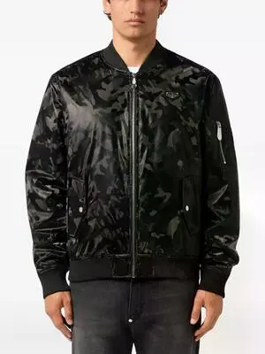 Philipp Plein Camouflage Nylon Bomber Jacket