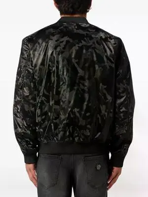 Philipp Plein Camouflage Nylon Bomber Jacket